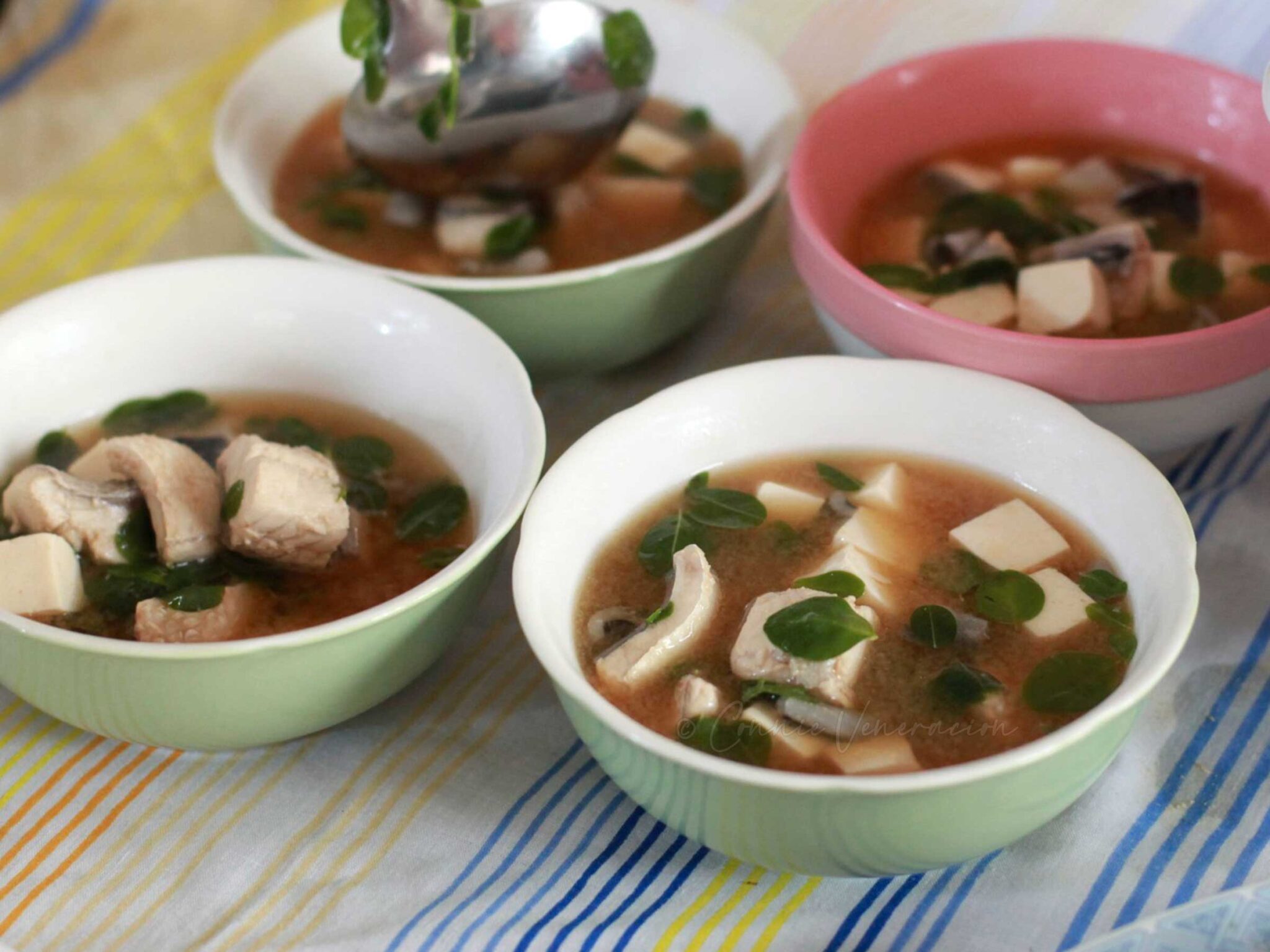 Milkfish (bangus) belly and moringa (malunggay) miso soup