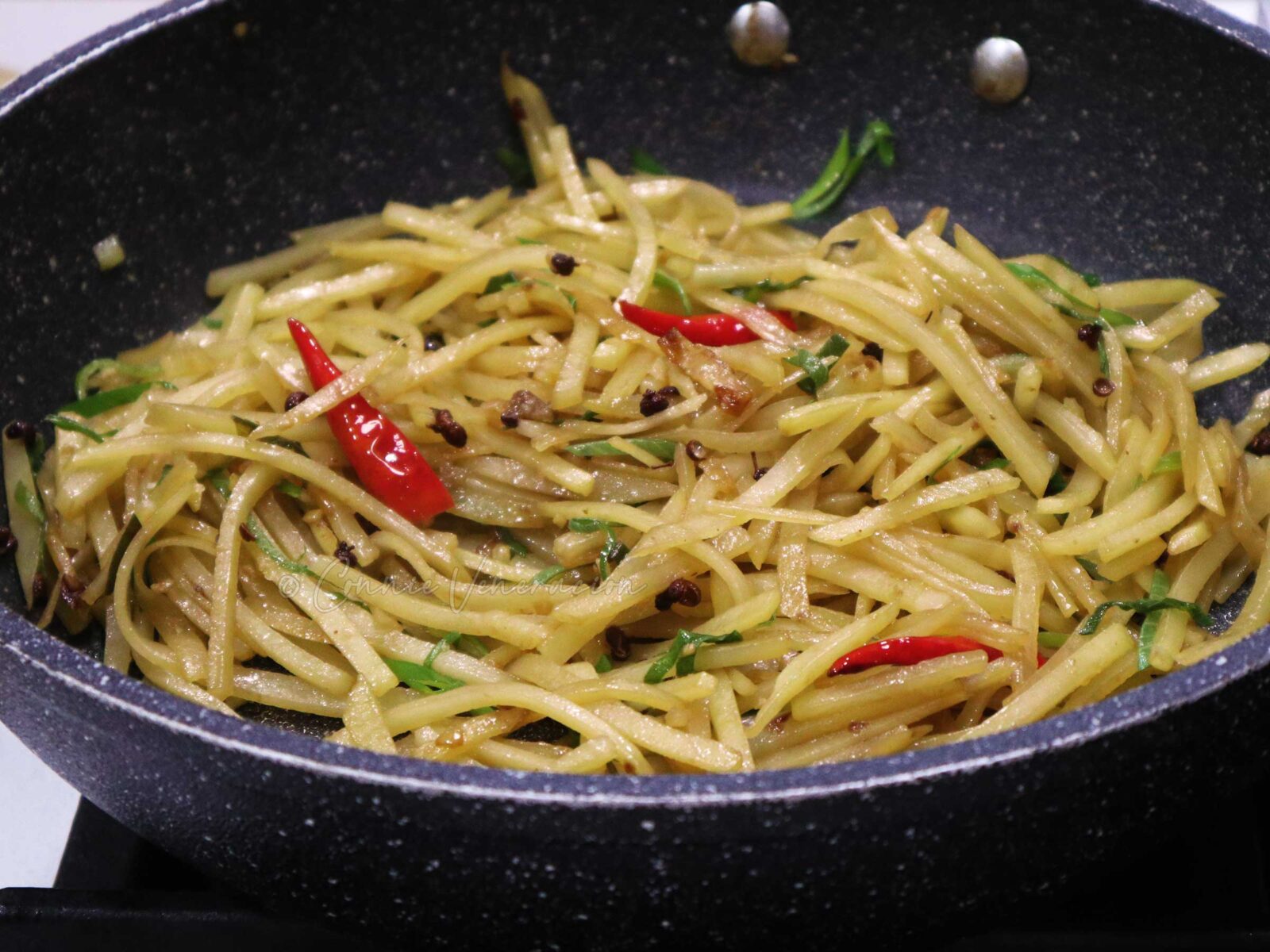 Sichuan-style potato stir fry