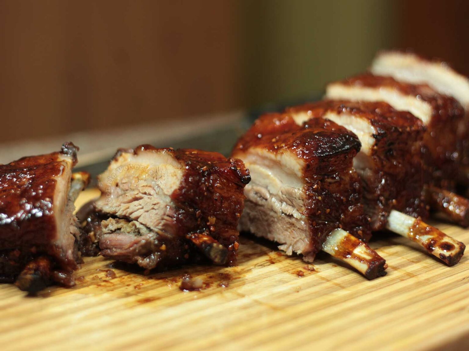 Fall-off-the-bone oven-roasted pork belly ribs