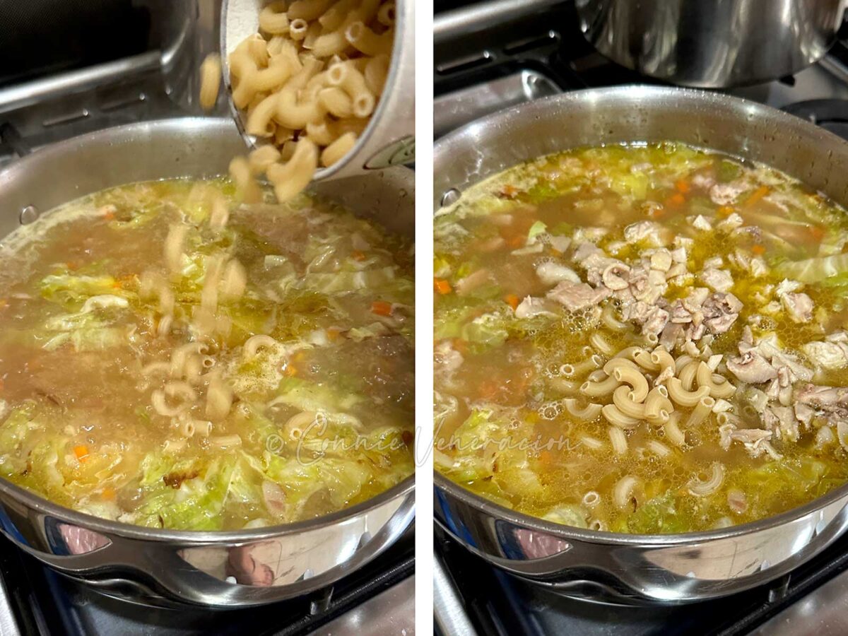 Sopas (Filipino creamy chicken macaroni soup)