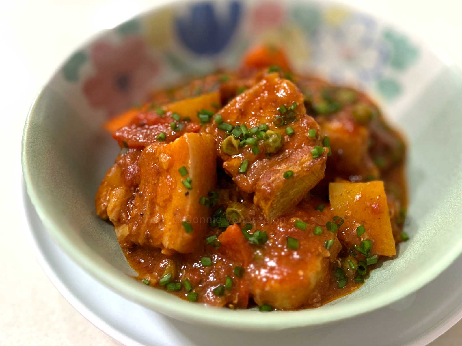 Pork belly kaldereta